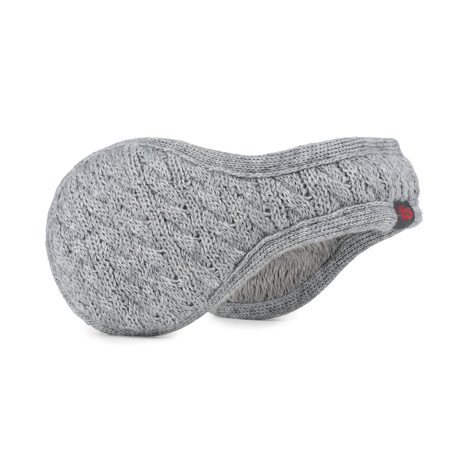 180s Behind-the-Head Earmuffs -Merino Wool Cable Knit Ear Warmer Women ...